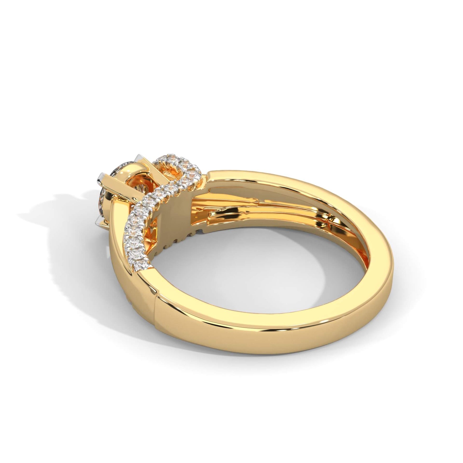 Wista 50 Cents Moissanite Solitaire Ring | 22KT Gold Vermeil – ShineZ